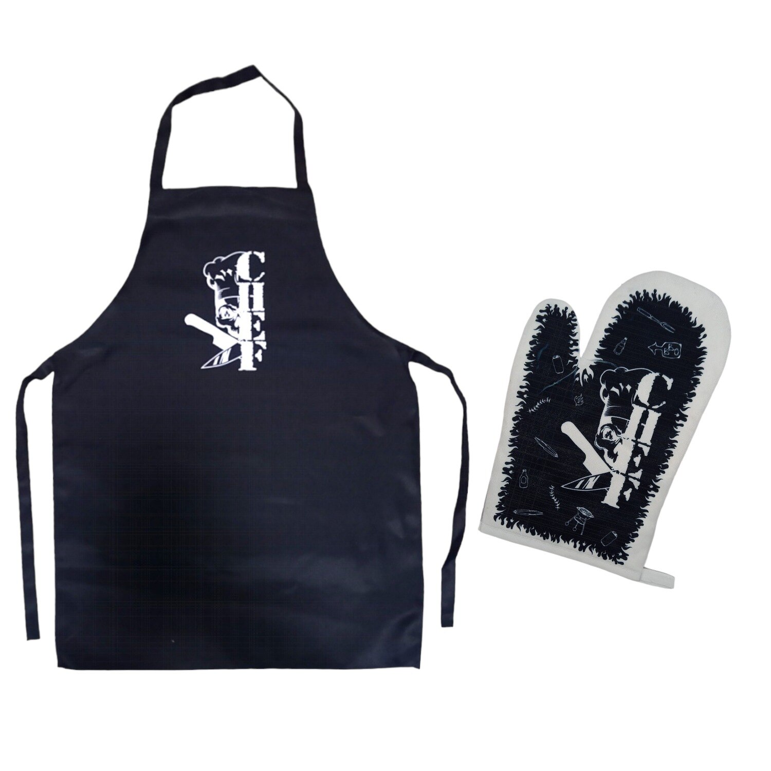 Set sort si manusa pentru gratar,, Chef", negru - eMAG.ro