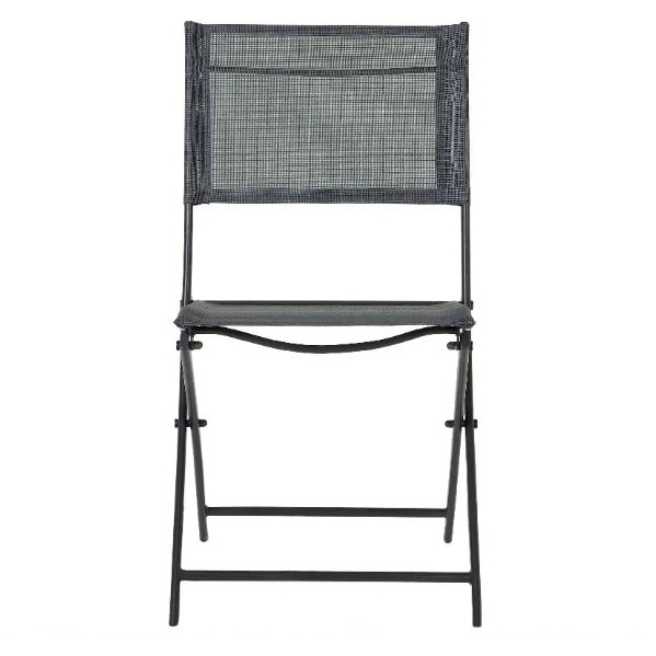 Set 4 Scaune Pliabile gradina / terasa / balcon, Gri, metal, 46.5 x 84. ...