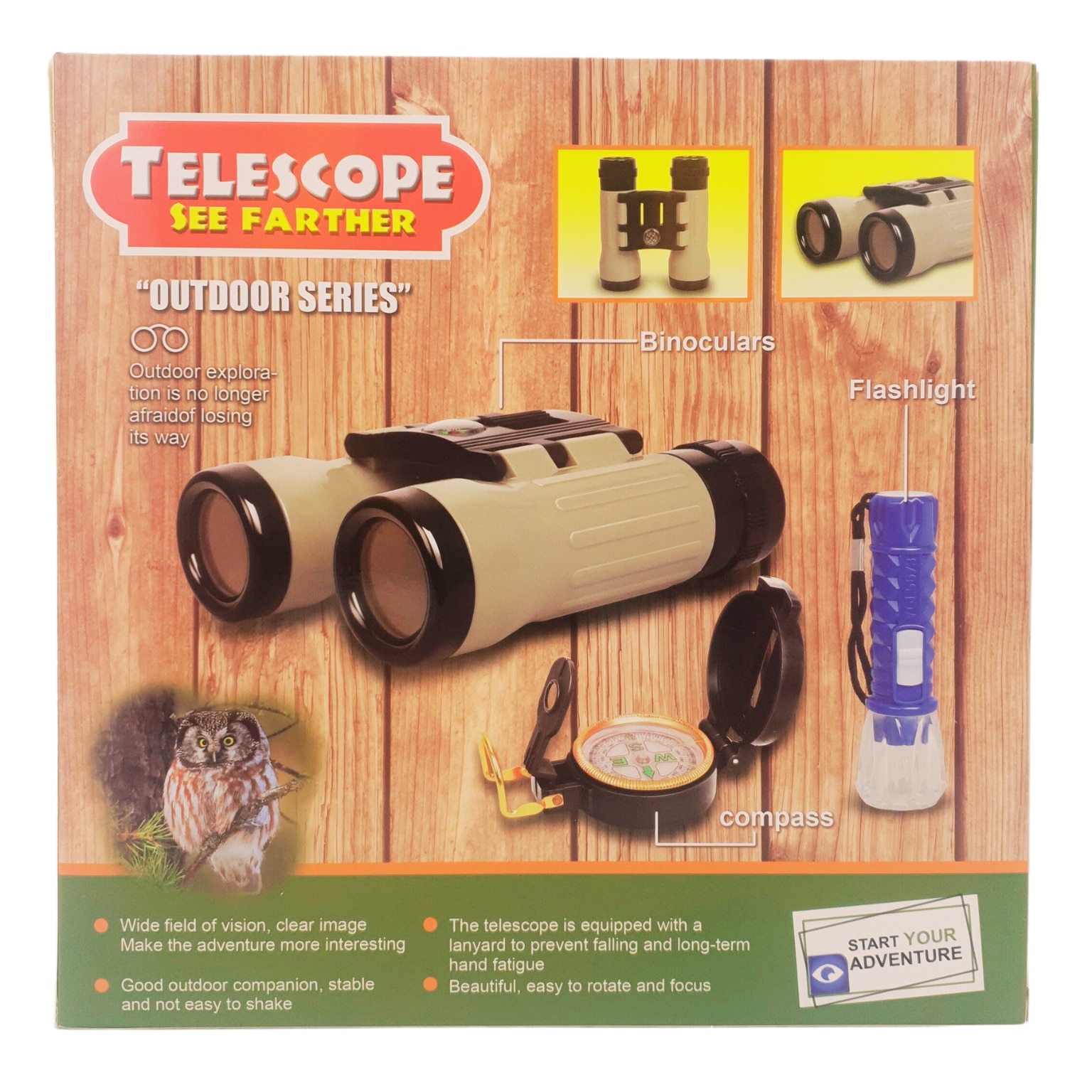 Set Cercetare pentru Explorarea Naturii, Binoclu, Busola, Lanterna ...