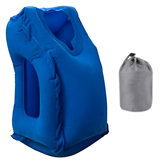 Perna de calatorie gonflabila pentru avion, autobuz, masina, pentru gat ...