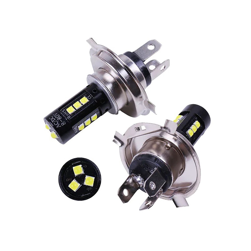 Set 2 Becuri auto LED H4, 160W, 6000 K - eMAG.ro