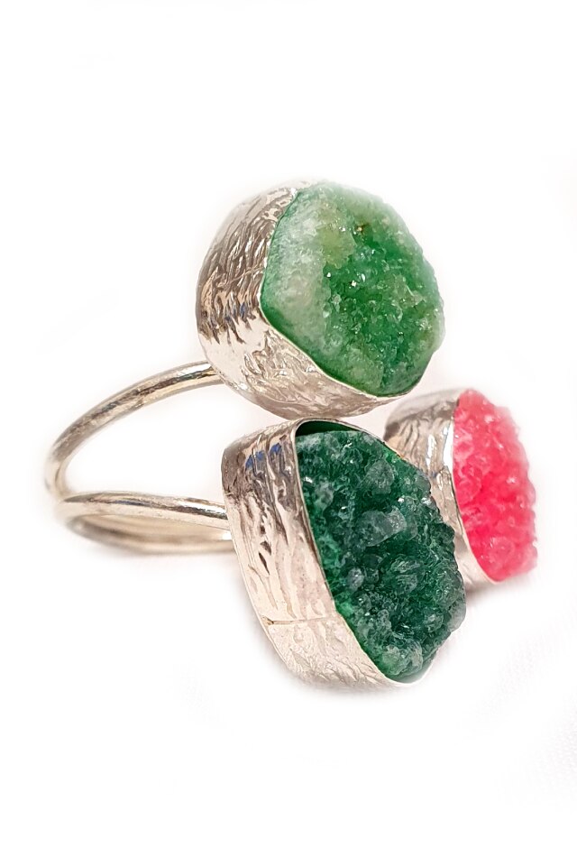 Inel Argint handmade cu Calcedonie naturala reglabil - eMAG.ro