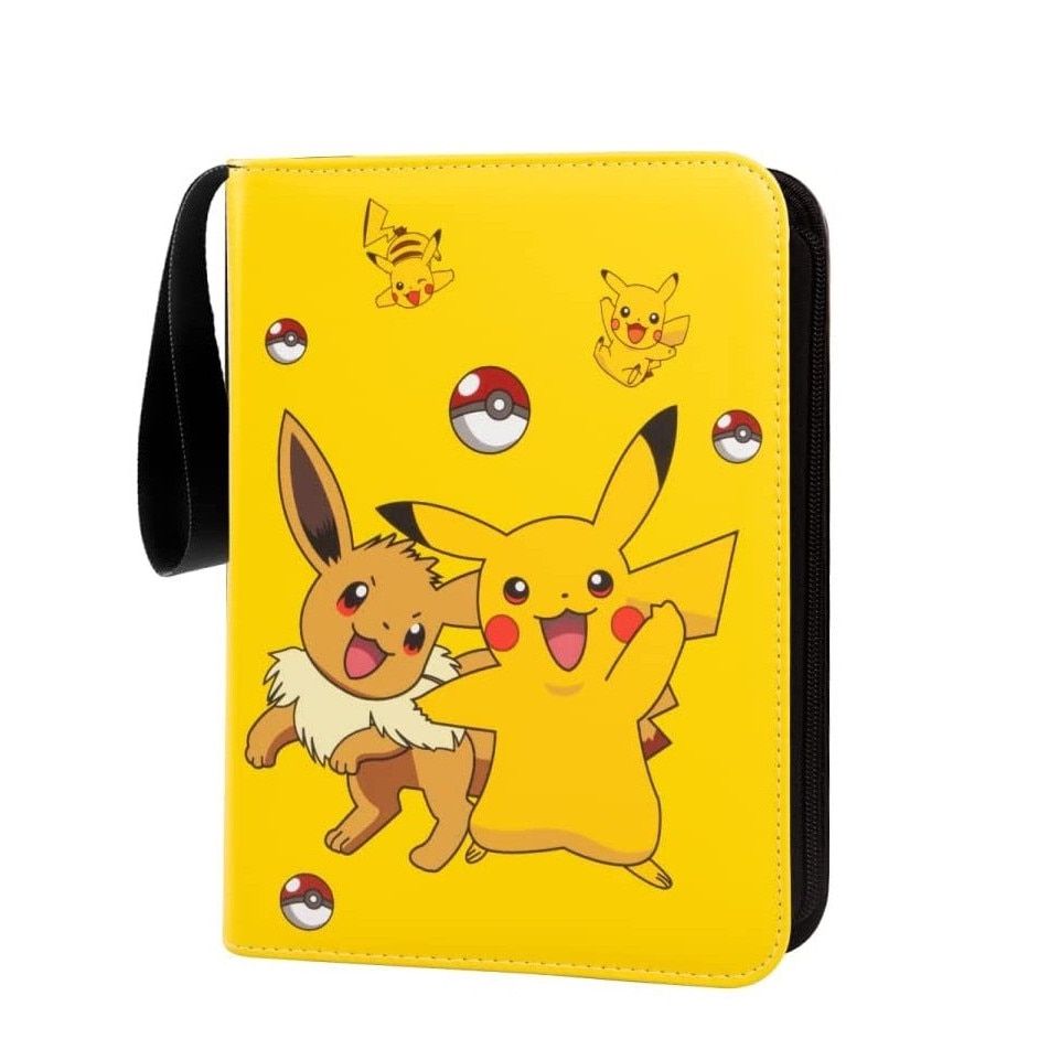 Album Pokemon, 50 pagini, pentru 400 cartonase, cu fermoar, Galben ...