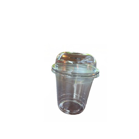Pahare pentru fresh/ice coffe cu capac bombat pentru pai, 300ml - 100 ...