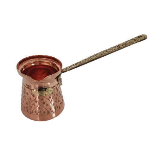 Ibric Cafea din Cupru Solid Gravat, 310ml, Maner Bronz, Elit N5 - eMAG.ro