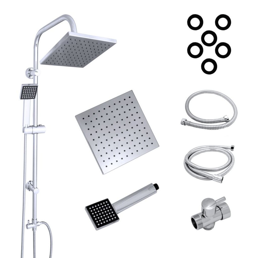 Set dus + robinet, Granitan, Inox, Cromat - eMAG.ro