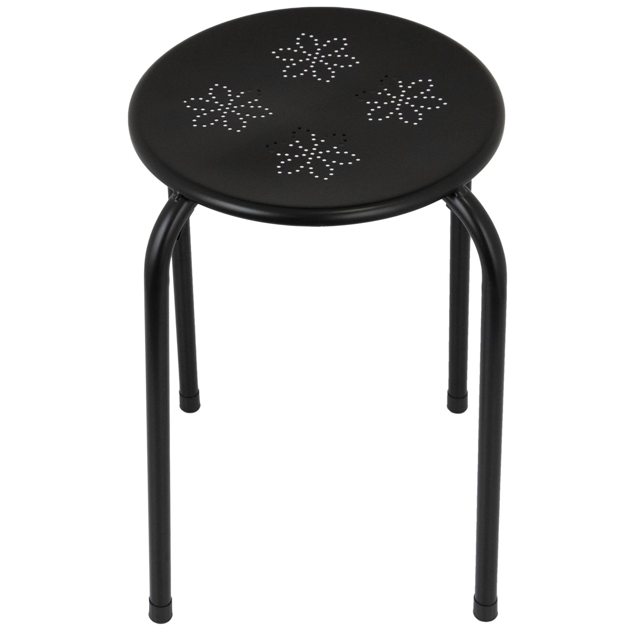 Set 8 tabureti bucatarie Kring Ove, metal, stivuibile, Negru - eMAG.ro