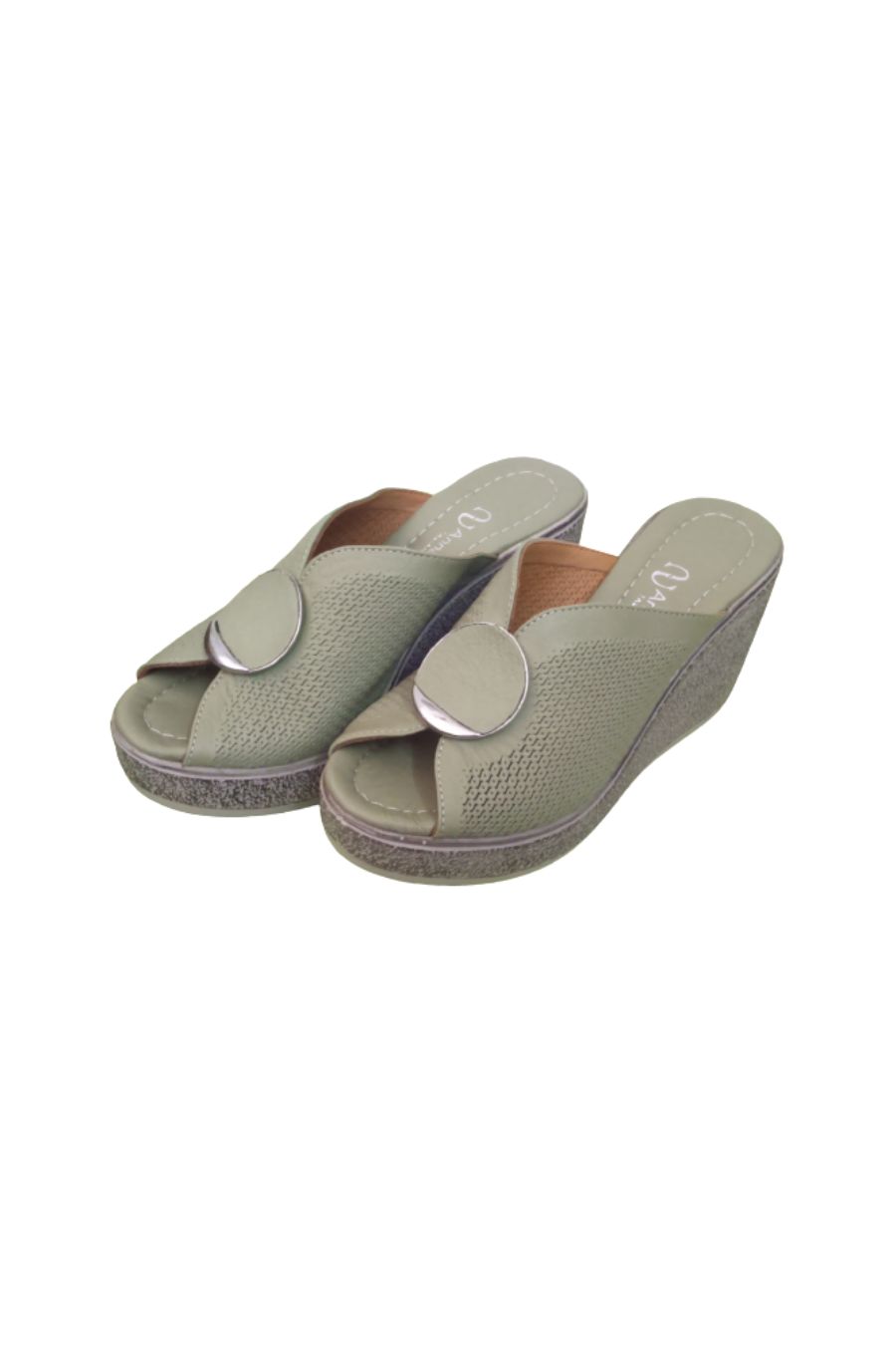 Saboti dama, Piele naturala, Anna Viotti 650, Kaki - eMAG.ro