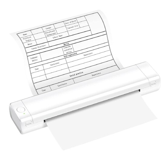 Imprimanta portabila termica 2023, alba, foi A4, Phomemo M08F, mini ...