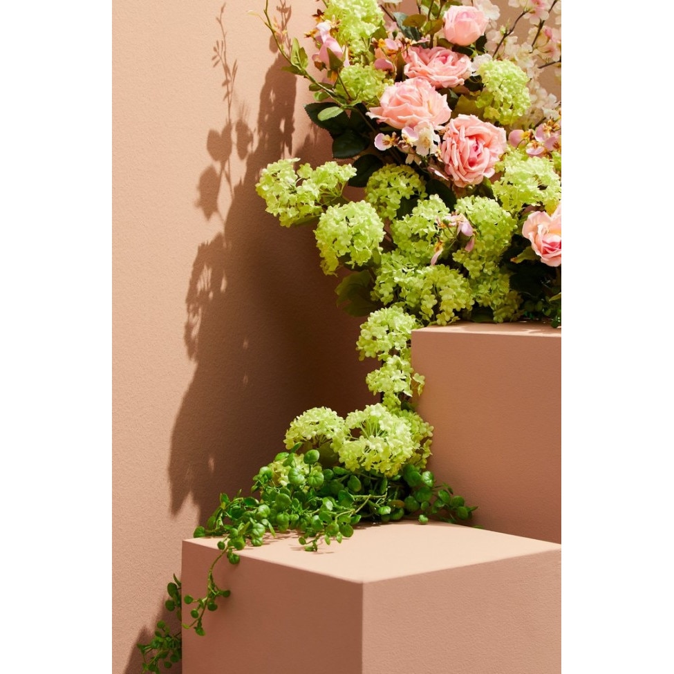 Set 12 crengute flori cires roz 100 cm - eMAG.ro