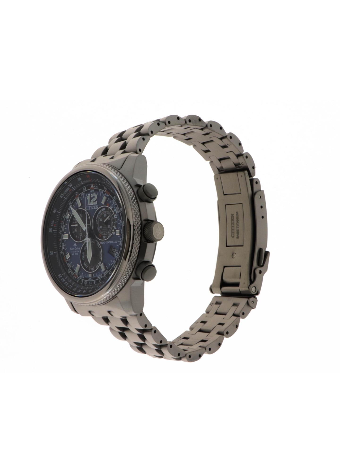 Унисекс часовник Eco Drive, Citizen, Titanium, Blue/Grey - eMAG.bg