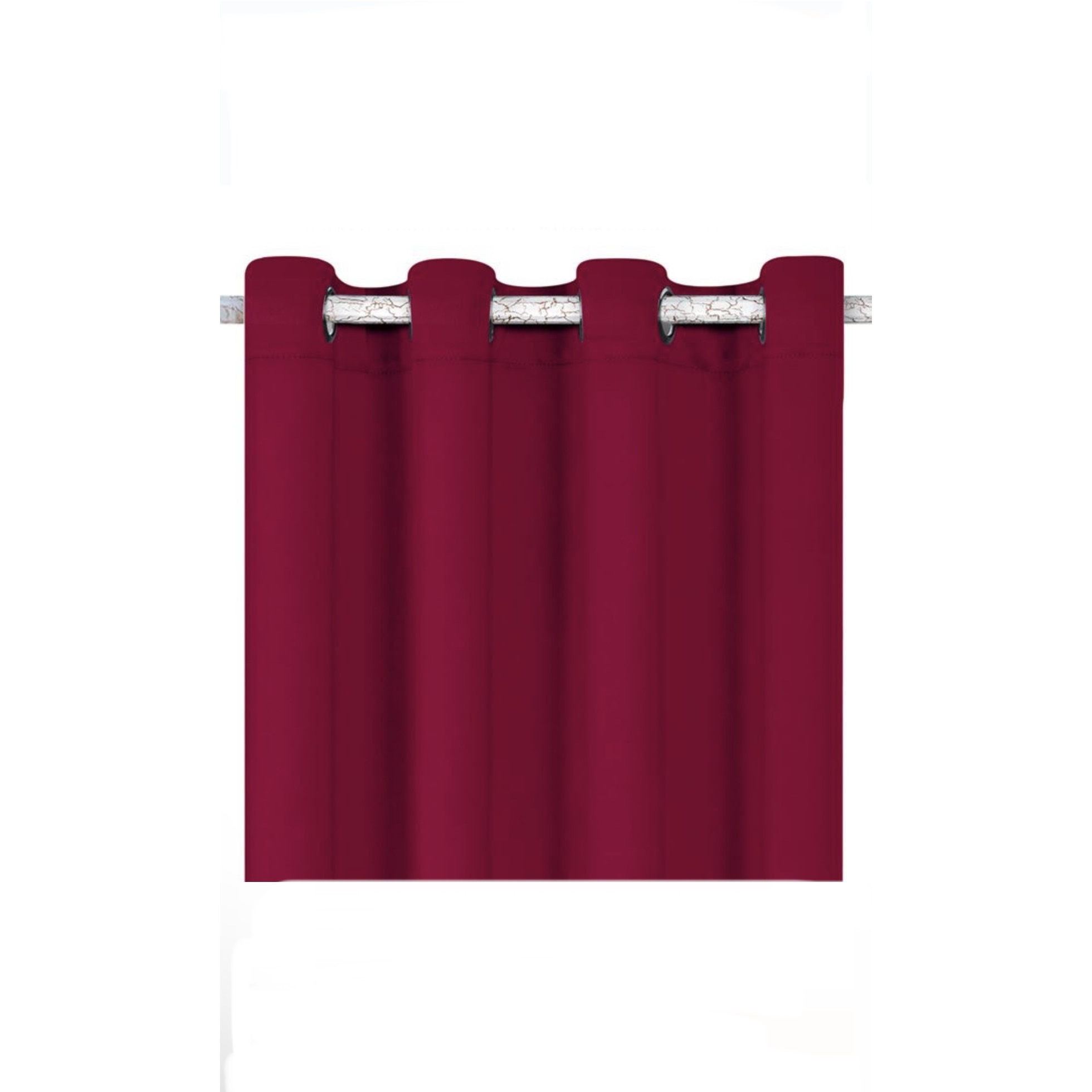 Set 2 draperii opace, sistem de prindere cu inele, burgundy, 140x260 cm ...
