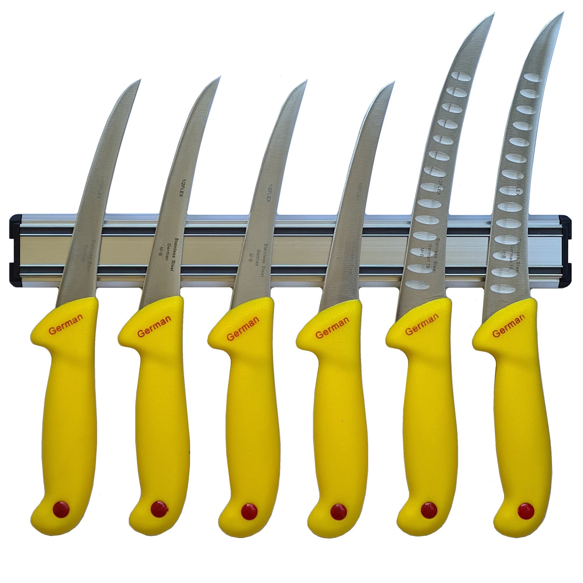 Set Profesional macelar format din 4 Cutite dezosat, 2 cutite filetat ...