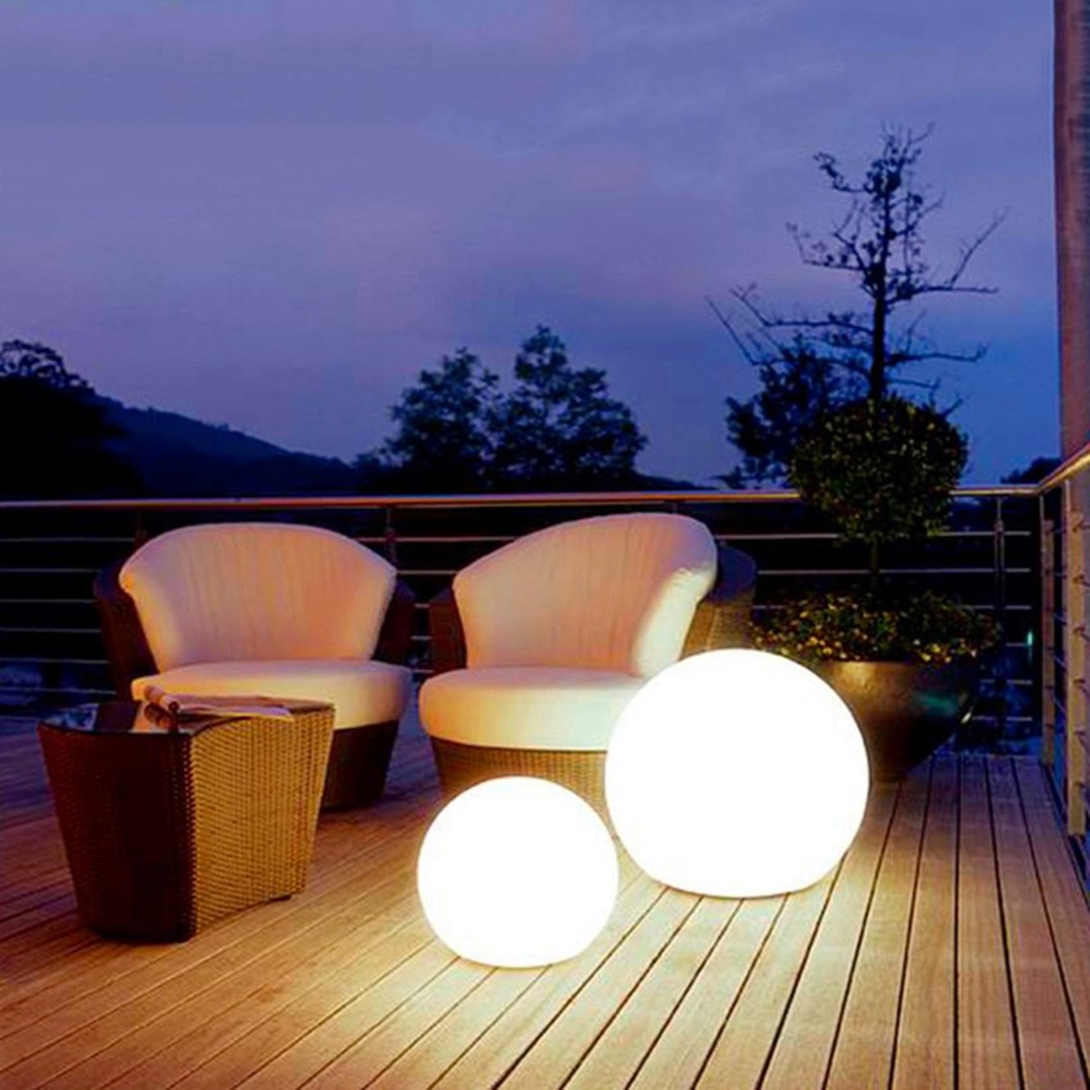 Corp iluminat gradina glob LED, 40 cm, E27, IP44, LUMILED - eMAG.ro