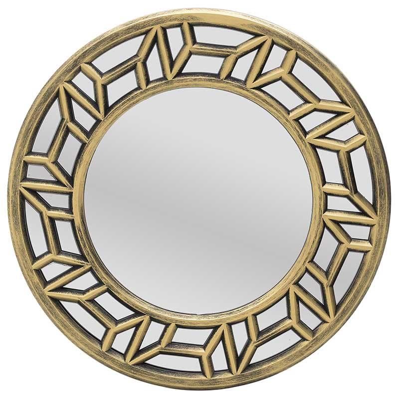 Oglinda de perete, INART, 3cm x 50cm x 50cm, Auriu - eMAG.ro