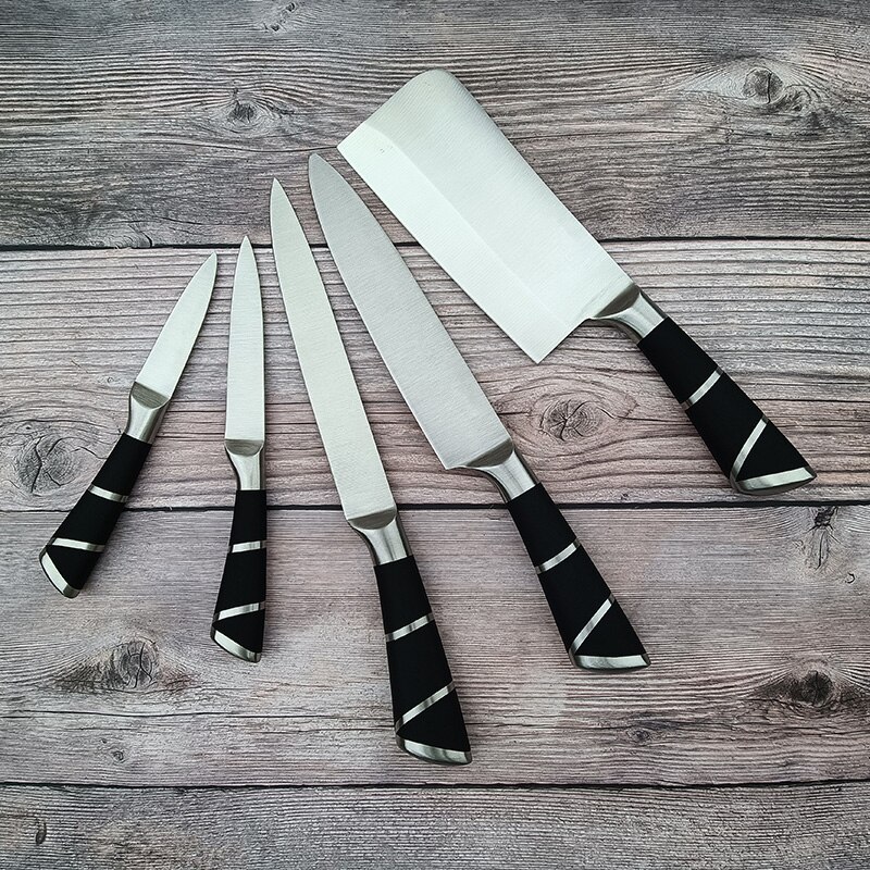 Set de cutite bucatar 9 piese din otel inoxidabil pentru feliere, taiat ...