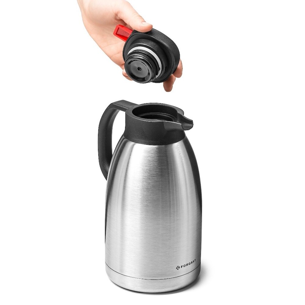 Conferinta Termos din Otel, cu Buton de Apasare, FORGAST, 2 l - eMAG.ro