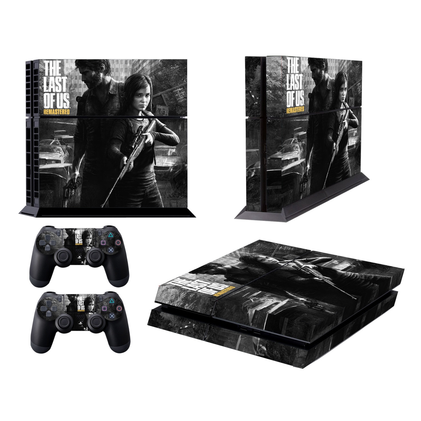 Set folii protectie consola, Pentru PS4 si pentru 2 Controllere cu The ...