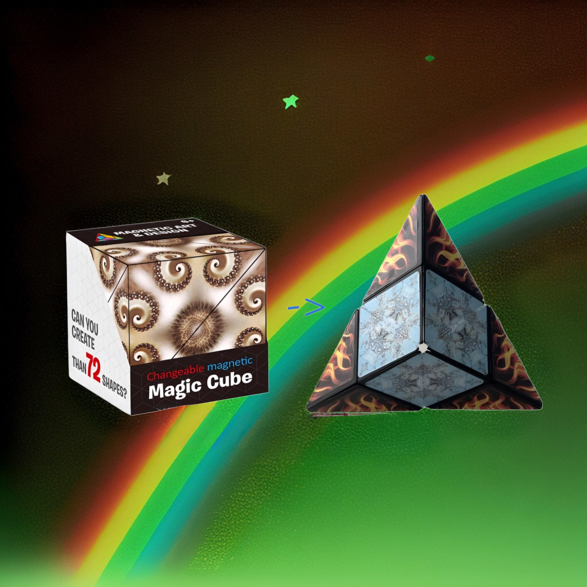 Jucarie cub interactiv magnetic, Geometrie tridimensionala, Tip cub ...