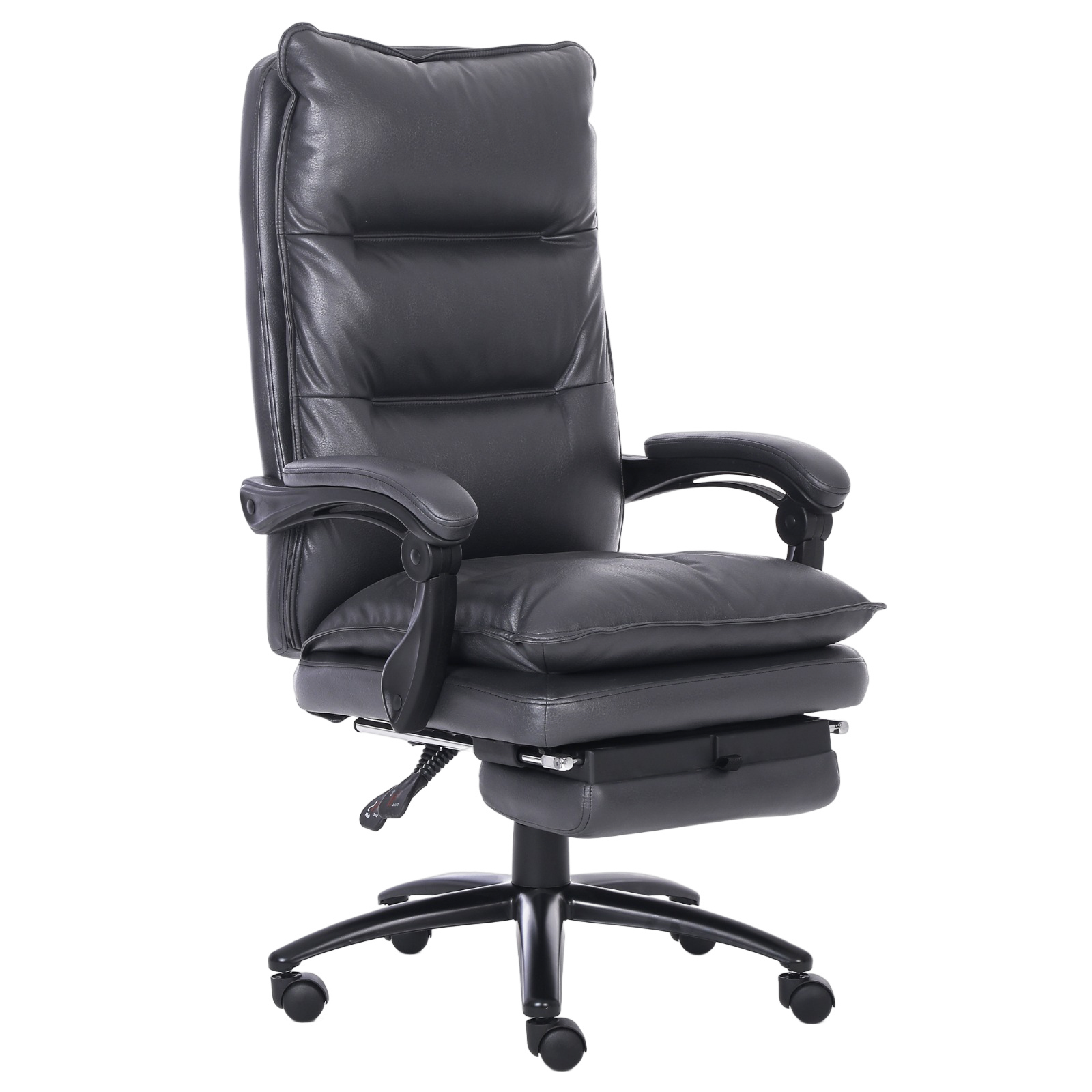 Scaun birou profesional Arka Chairs B163 imitatie piele negru, baza ...