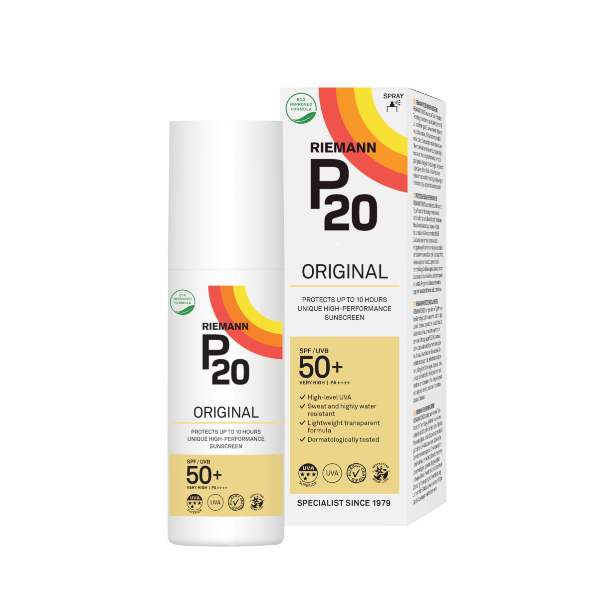 Spray cu factor de protectie solara, RIEMANN P20 Original, SPF 50+, 100 ...