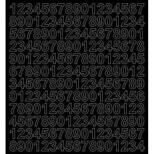 Folie cu numere autoadezive Drago, 1.5 cm, Negru - eMAG.ro