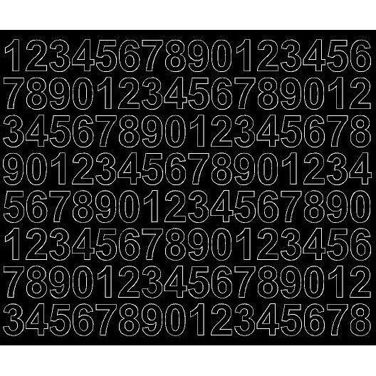 Folie cu numere autoadezive Drago, 2 cm, Negru - eMAG.ro