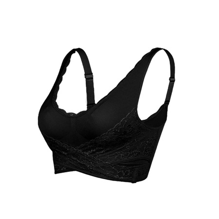 Bustiera sport VERTVIE cu dantela, fara sarma, captusita, push-up ...