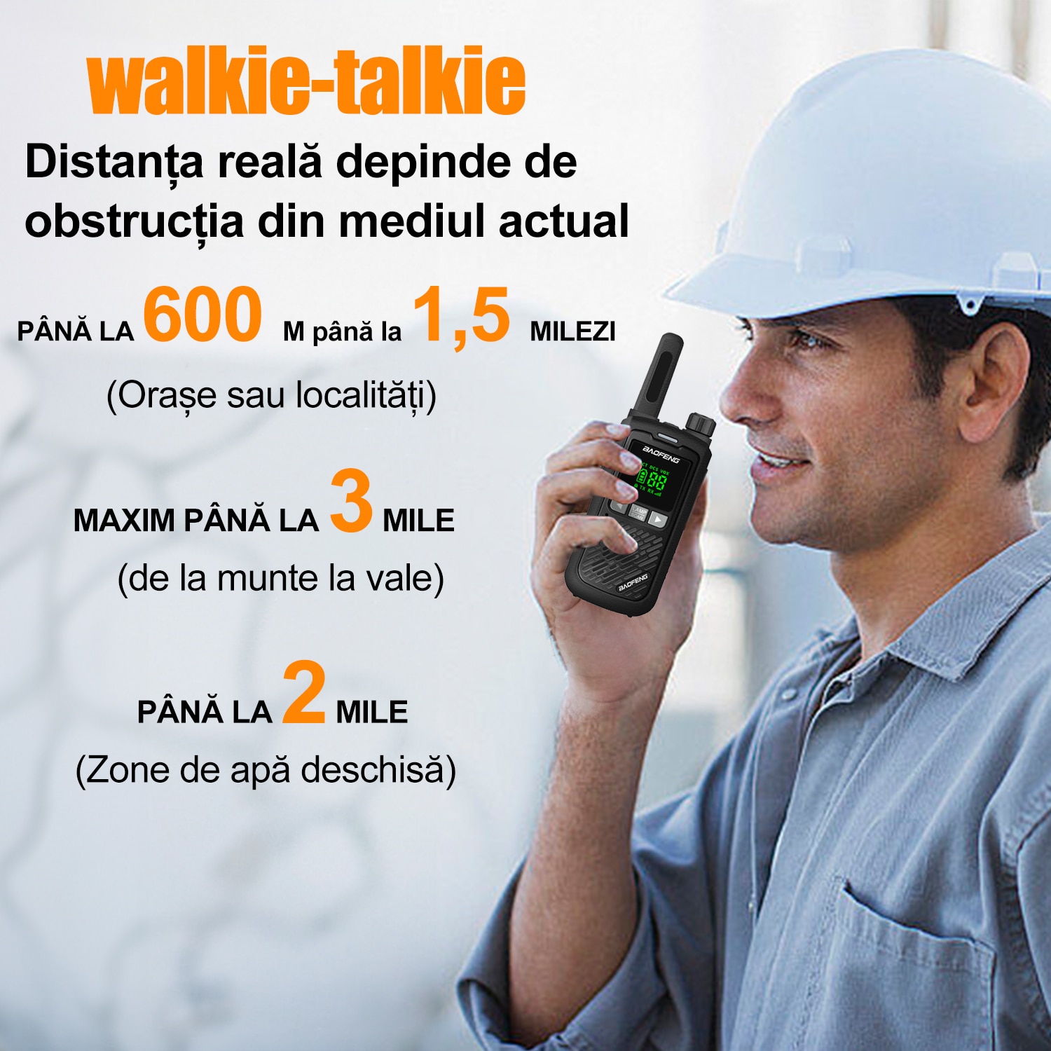 Statie radio portabila emisie receptie Set, SDLOGAL, Walkie Talkie ...