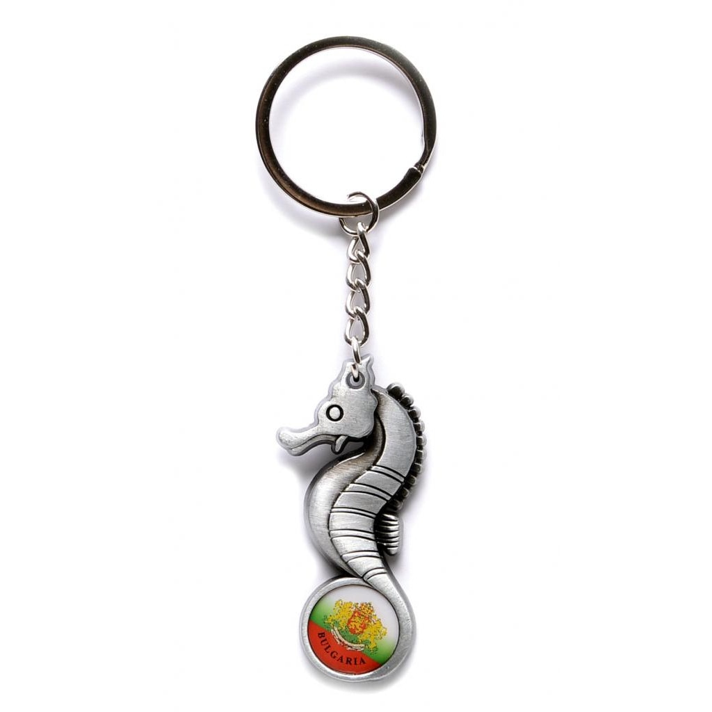 Breloc, Ahelos, Cal de mare, Metal, 11 cm, Argintiu - eMAG.ro