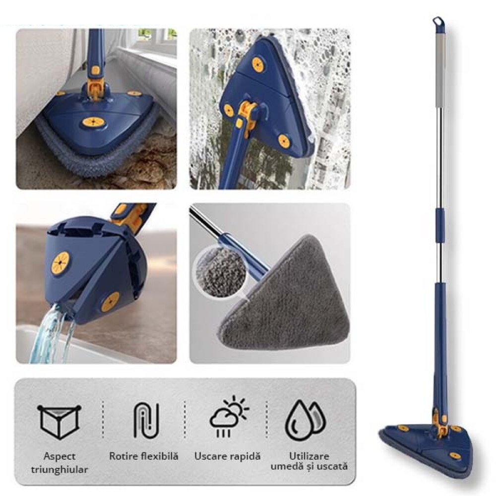Mop triunghi extensibil Salestore.ro®, curata suprafete multiple gresie ...