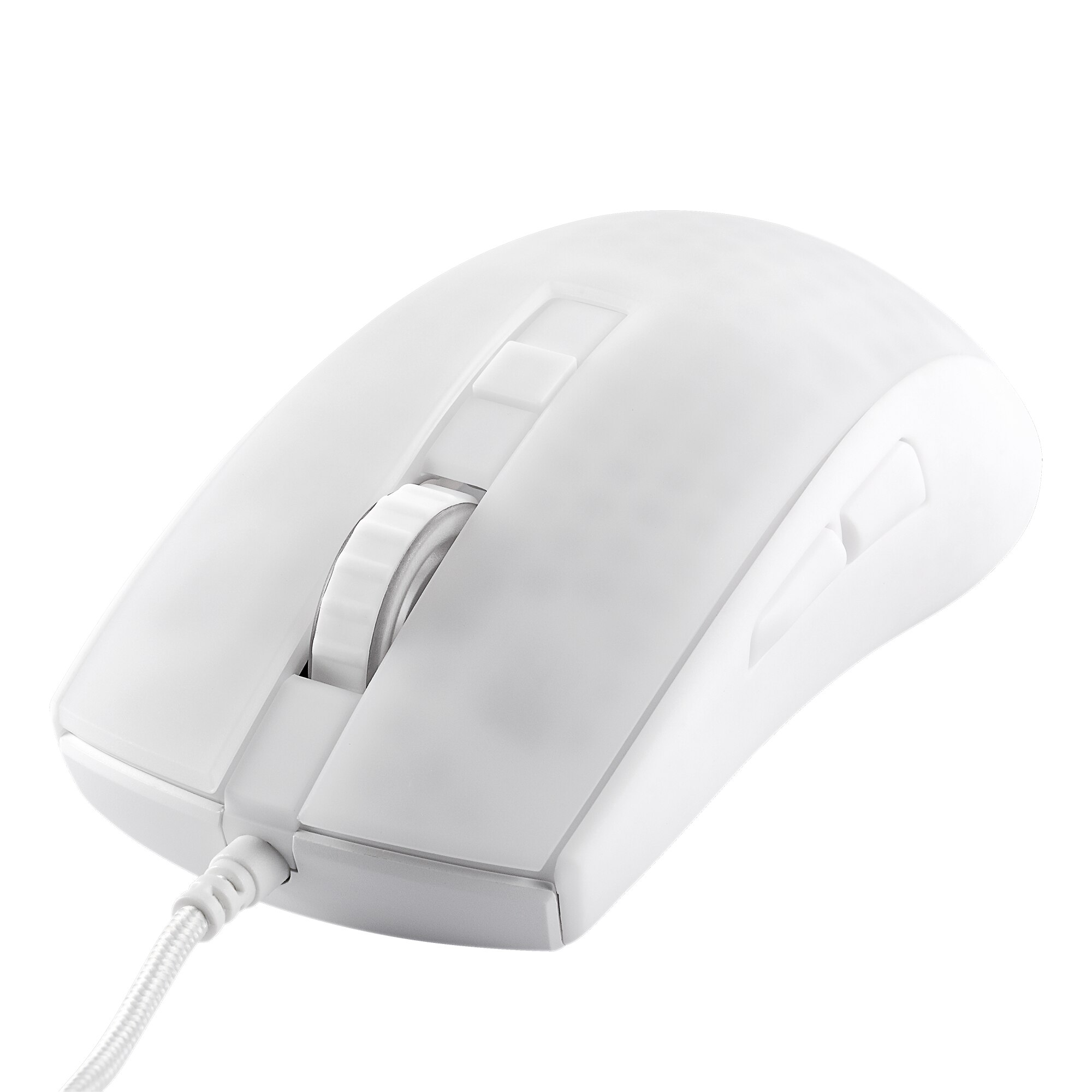 Mouse de gaming ultralight cu RGB Deltaco Gaming, semi-transparent, alb ...