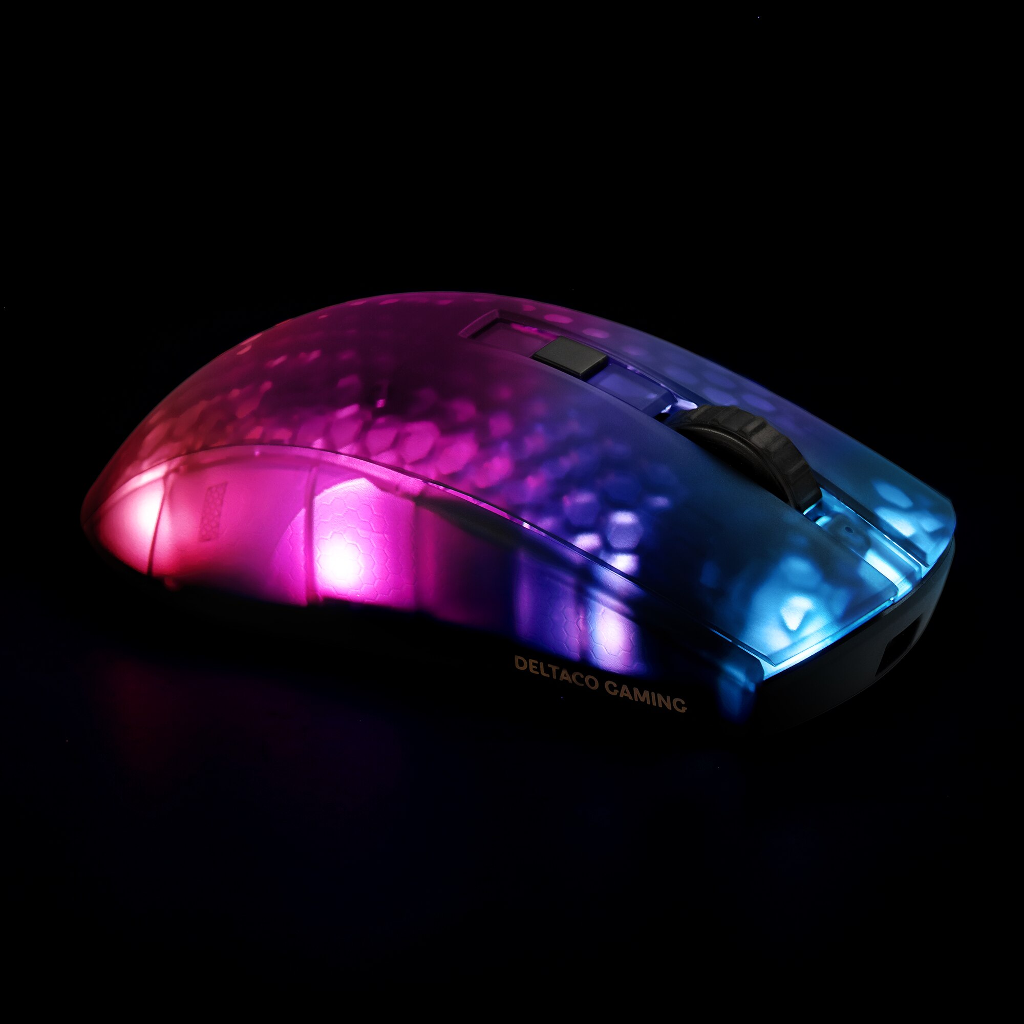 Mouse de gaming wireless ultralight cu RGB Deltaco Gaming, semi ...