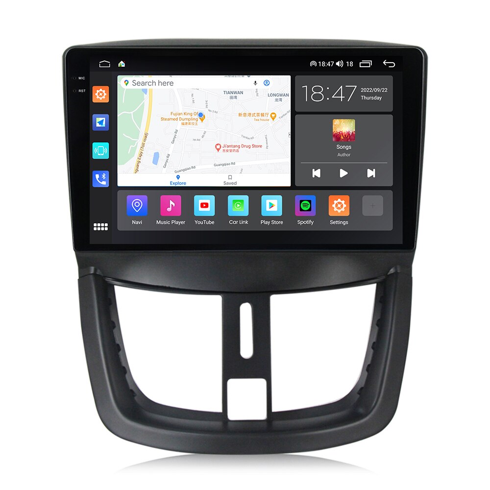 Navigatie Peugeot 207 din 2006-2015, NAVIGPS, Rezolutie 2K, Ecran QLED ...