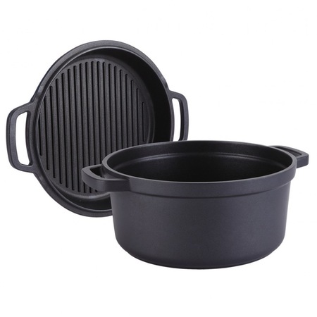 Oala grill, Maestro, Aluminiu, 26 cm, 4.5L - eMAG.ro