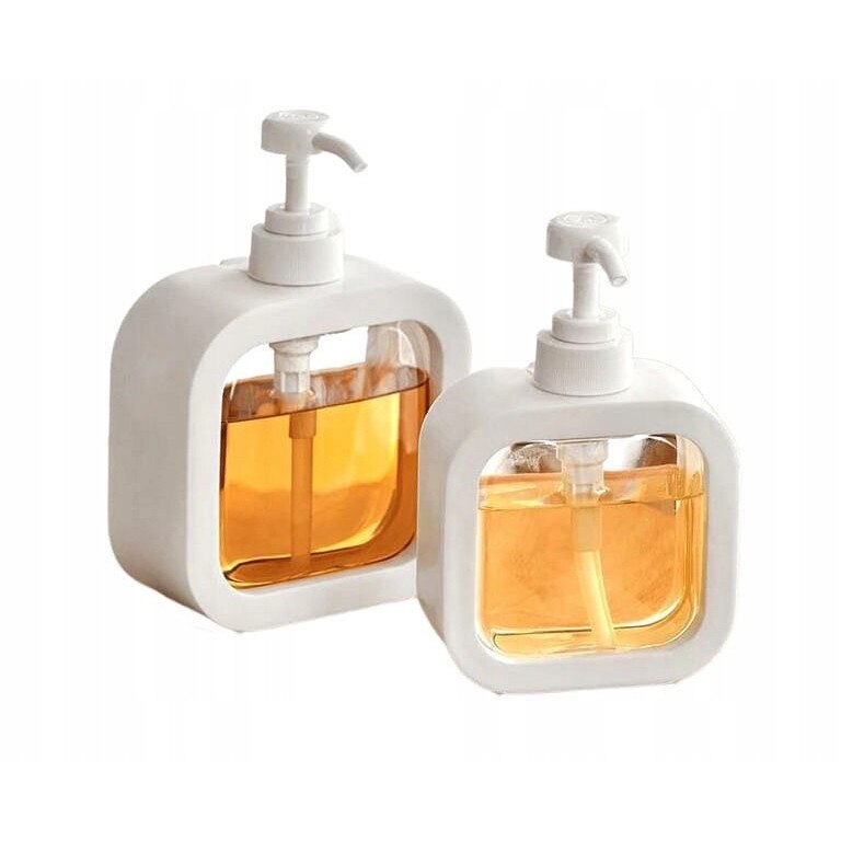 Dozator sapun lichid, Edibazzar, Plastic, 17x10 cm, 300ml, Alb ...