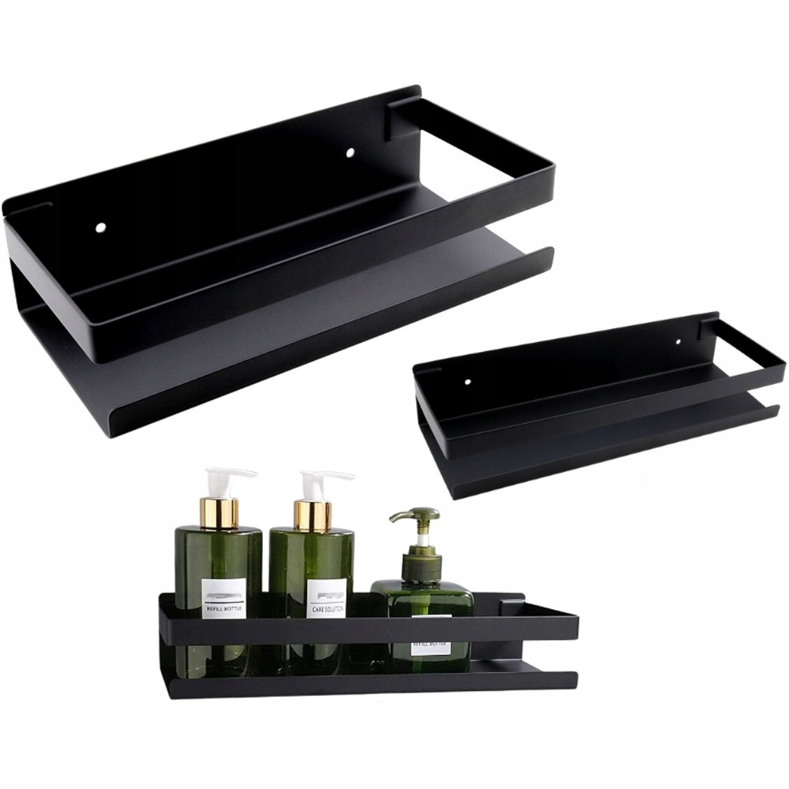 Raft de baie suspentat, otel, negru - eMAG.ro