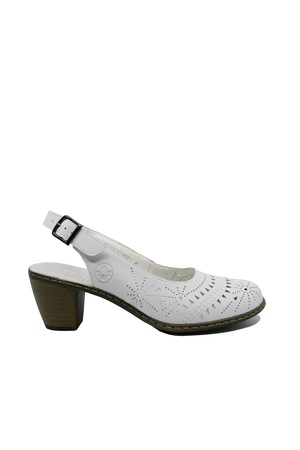 Sandale dama Rieker, piele naturala, alb - eMAG.ro