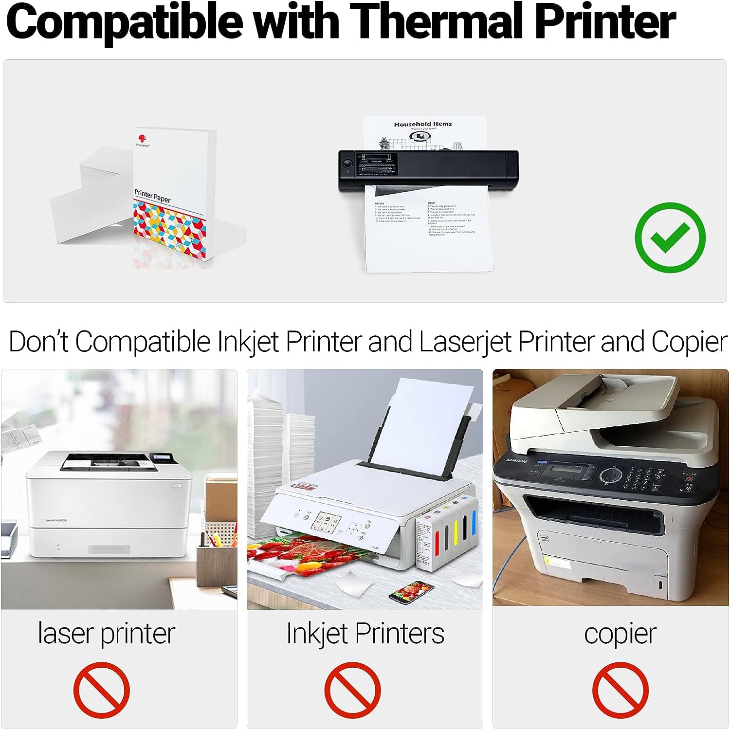 Foi termice A4 Phomeno, 200 bucati,, uscare foarte rapida, coli printer ...