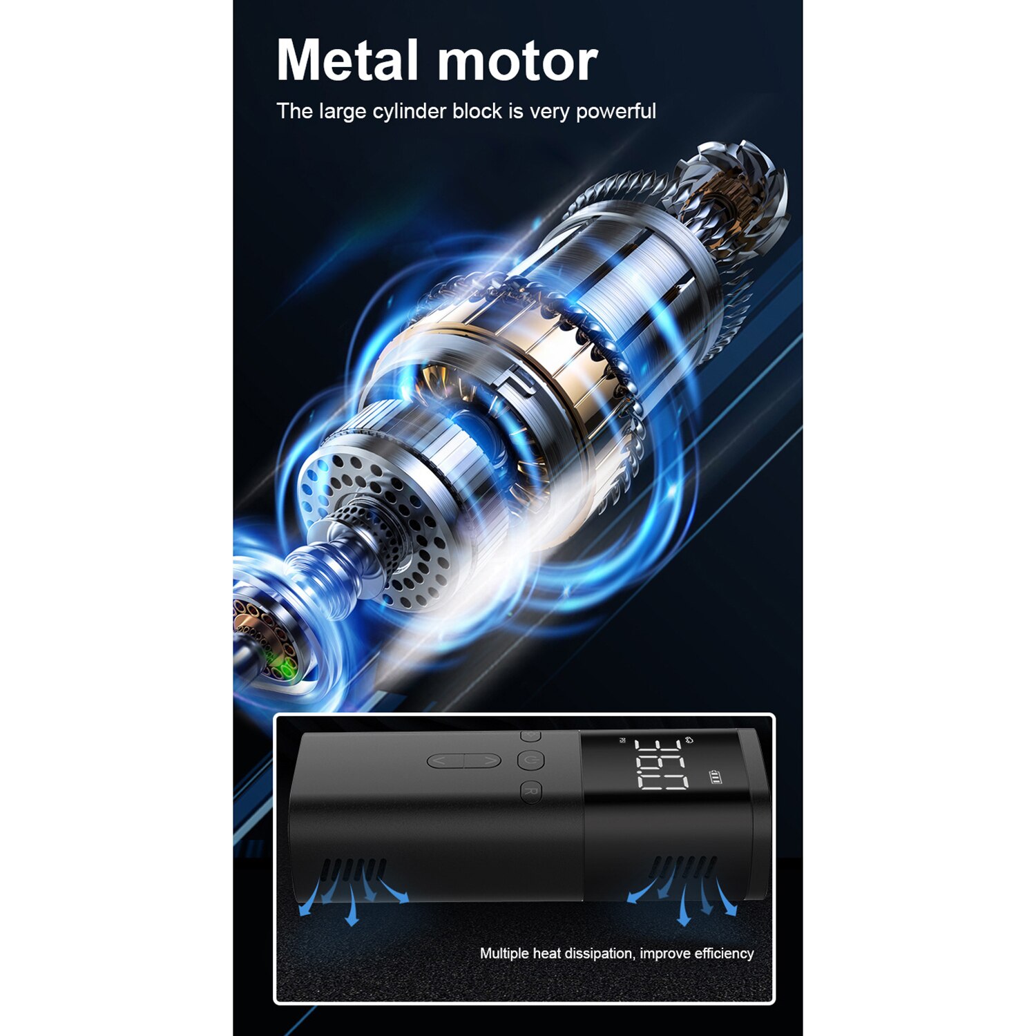 Compresor Auto portabil, BOMSTOM, Digital, Portabil, Wireless, 150 PSI ...