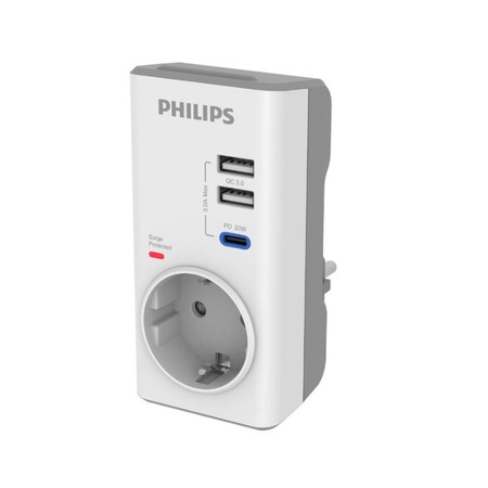 Priza, Philips, 3680W, 380J, Alb - eMAG.ro