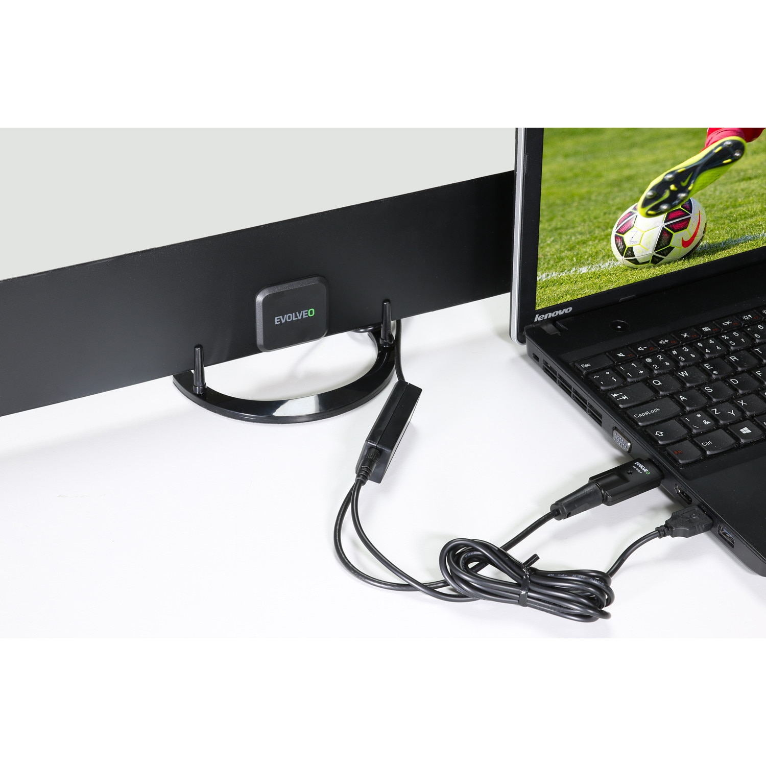 Активна стайна антена EVOLVEO Xany 2B LTE 230/5V, 43dBi, за DVB-T/T2, с ...