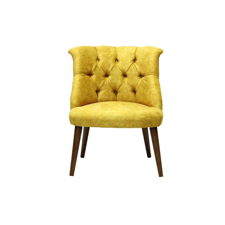 Set 2 fotolii Ella, picioare din lemn, tapiterie din material textil ...