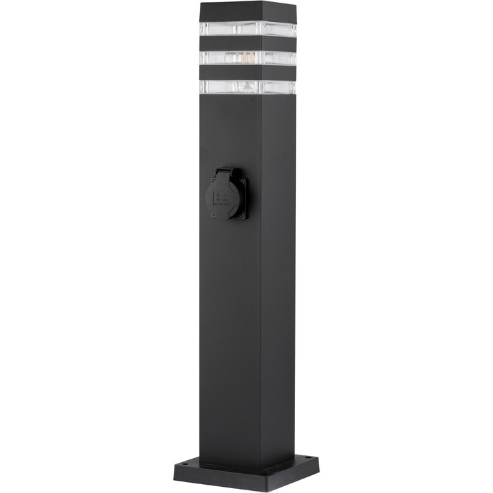 Stalp de exterior pentru gradina, TAXUS, E27, 60 cm, Priza de retea ...