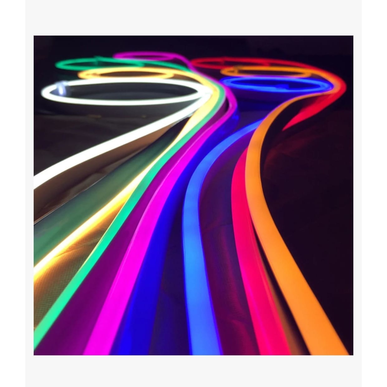 Furtun Luminos Led Neon Flex Multicolor RGB, 15X26 MM, 220V si sursa de ...