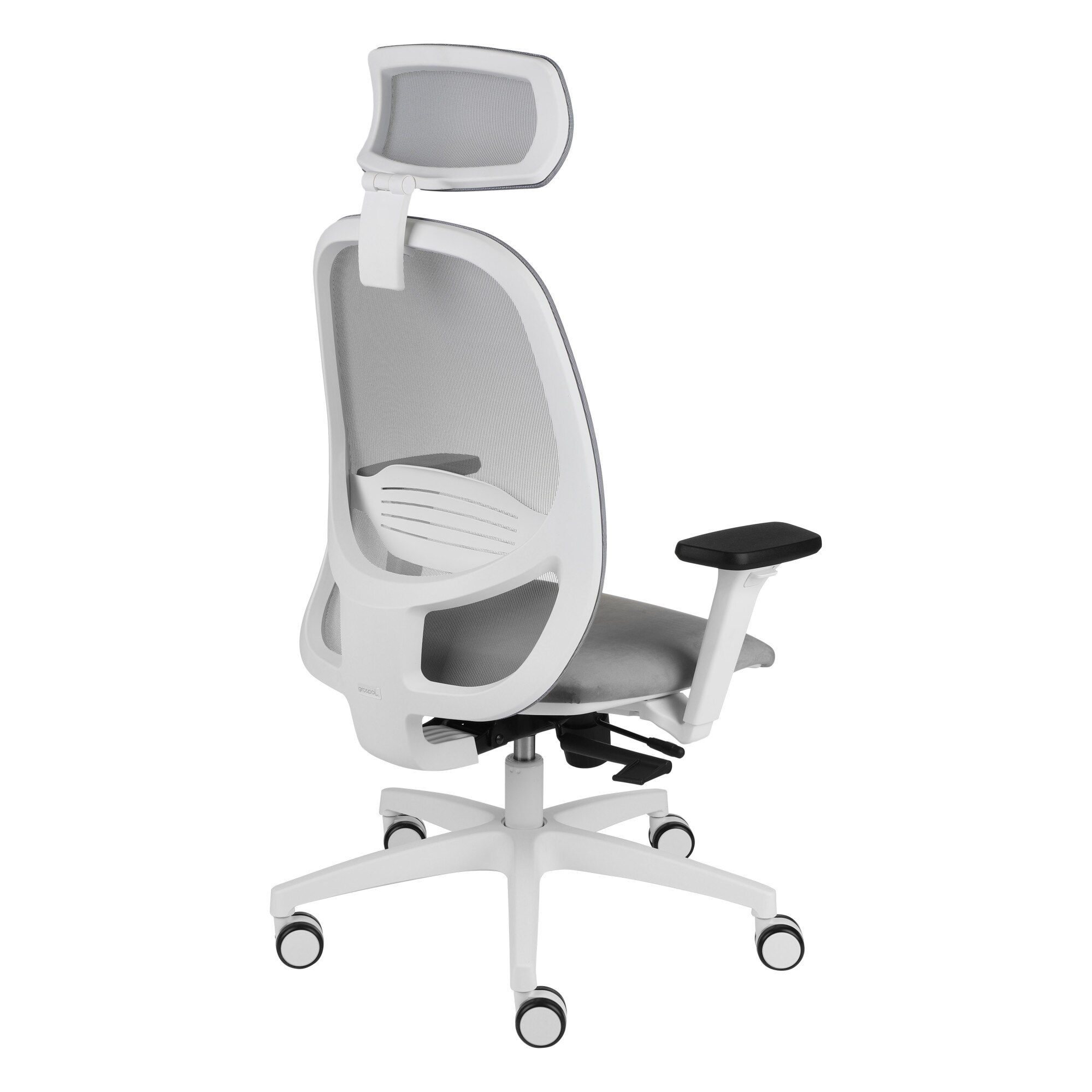 Scaun de birou, Grospol, Nodi WS HD cu tetiera, Baza White, Tesatura ...