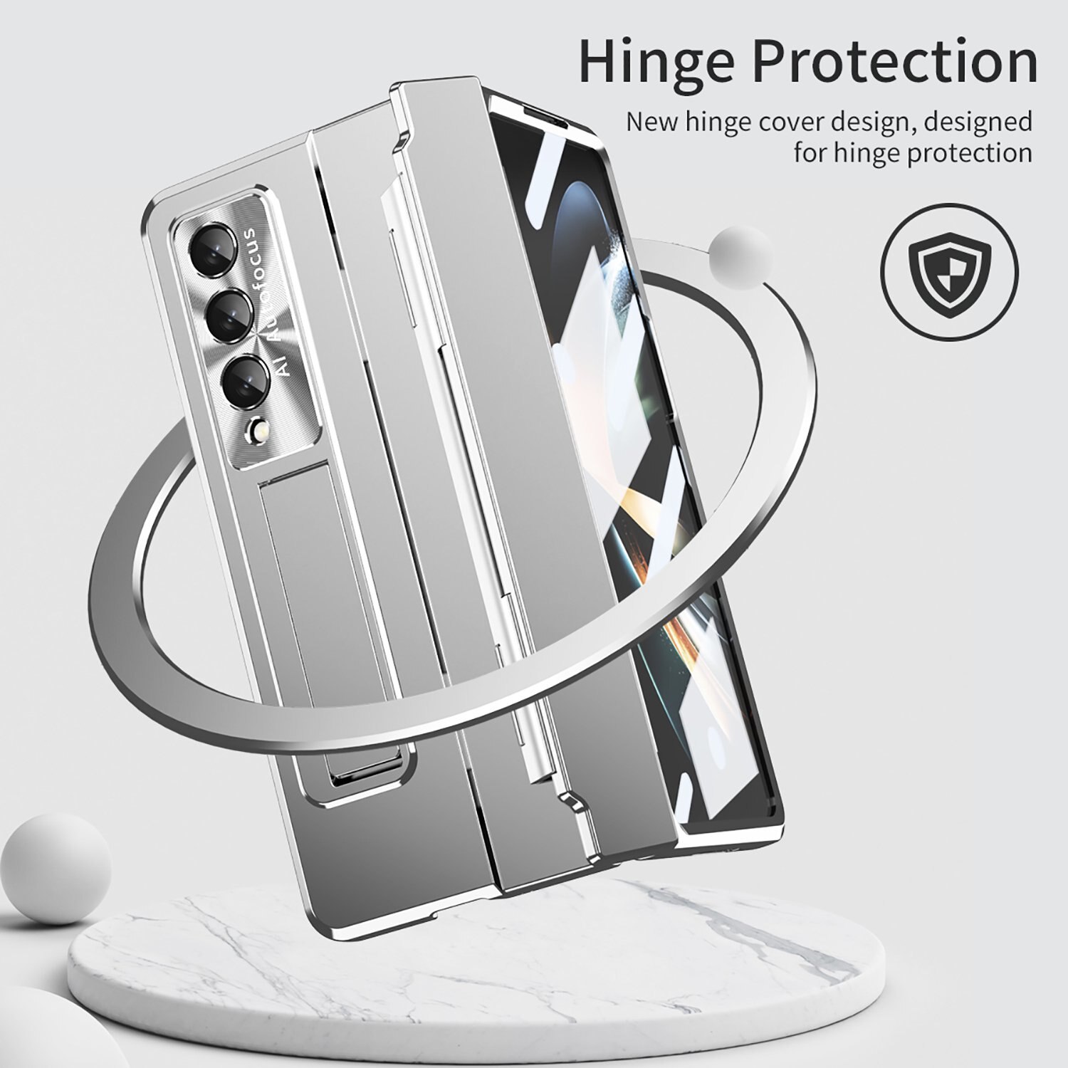 Калъф FW Full Body със стойка за Samsung Z Fold 4, сиво - eMAG.bg