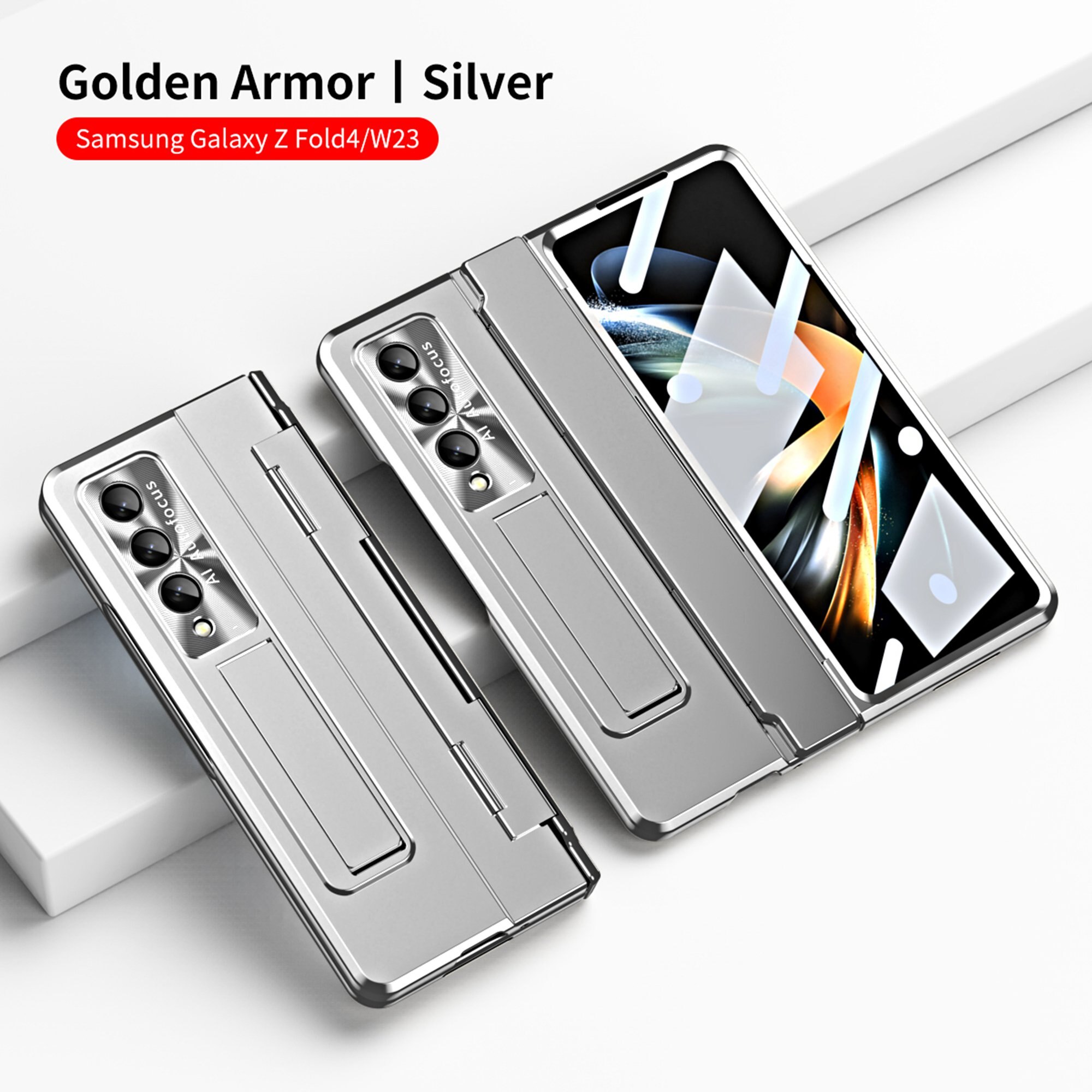 Калъф FW Full Body със стойка за Samsung Z Fold 4, сиво - eMAG.bg
