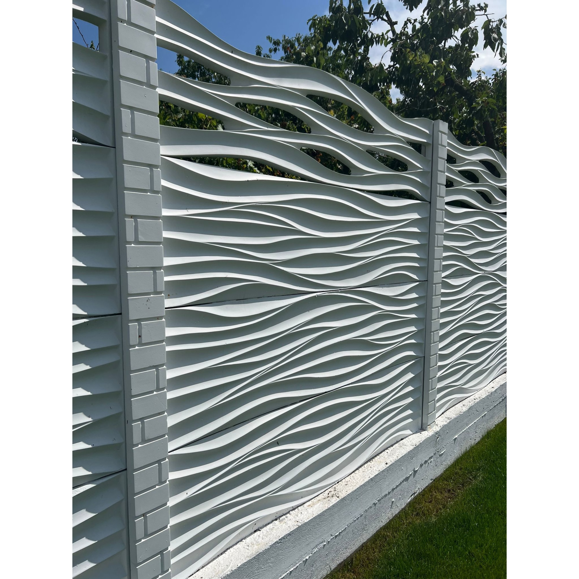 Set matrita gard, panou intreg, model Valuri Arcada Gauri Piatra ...