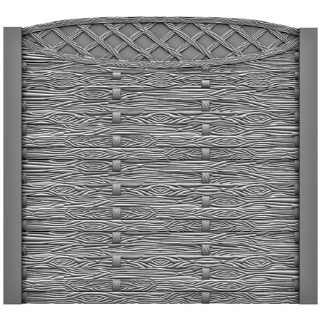 Set matrita gard, panou intreg, model Lemn Impletit LIS, plastic ABS ...